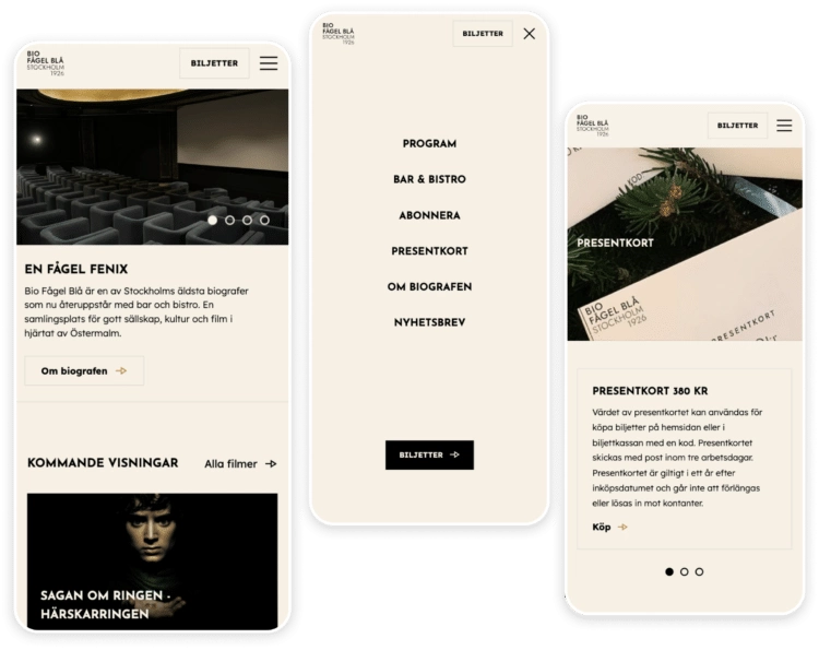 Case Bio Fågel Blå | Pigment Web Agency